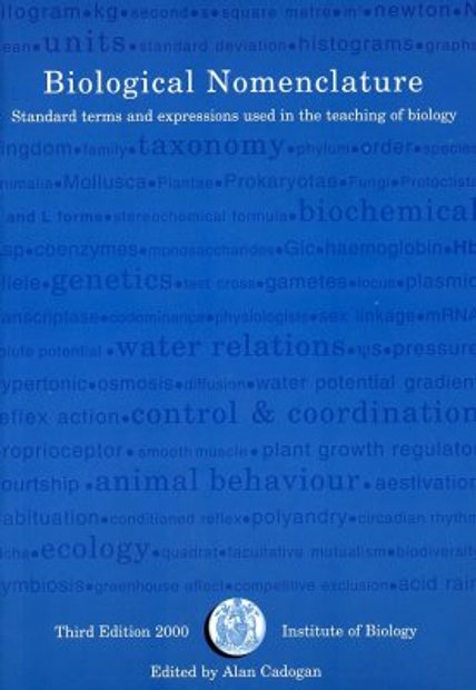 Biological Nomenclature: Recommendations on Terms, Units and Symbols ...