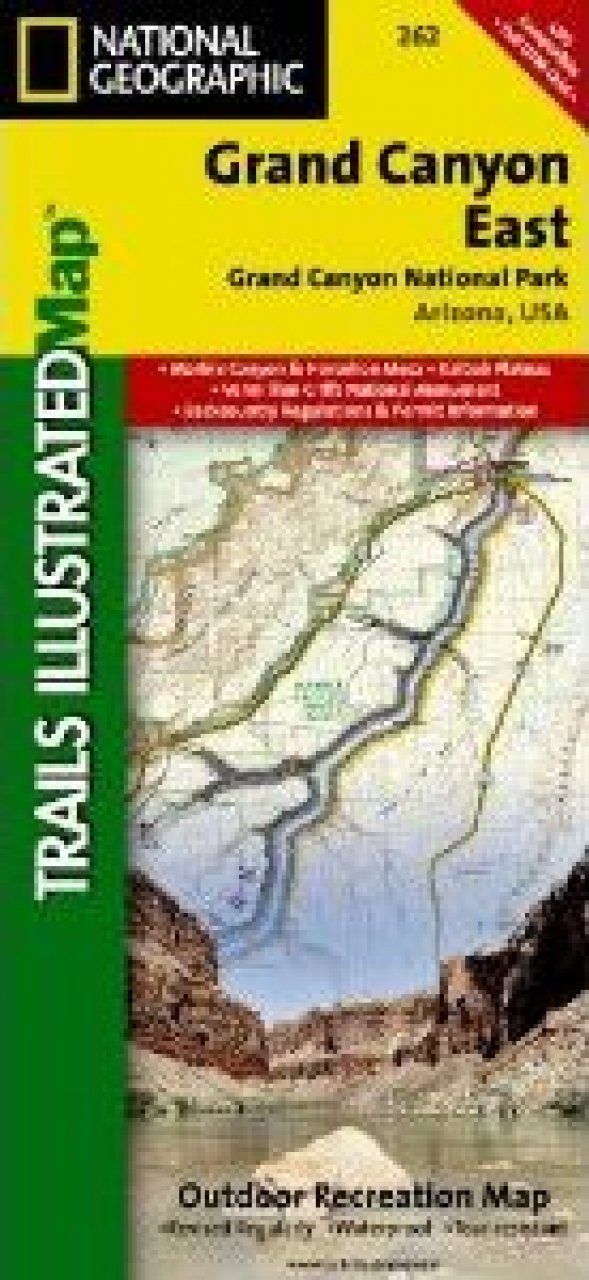 Arizona: Map for Grand Canyon East: Grand Canyon National Park, Arizona ...