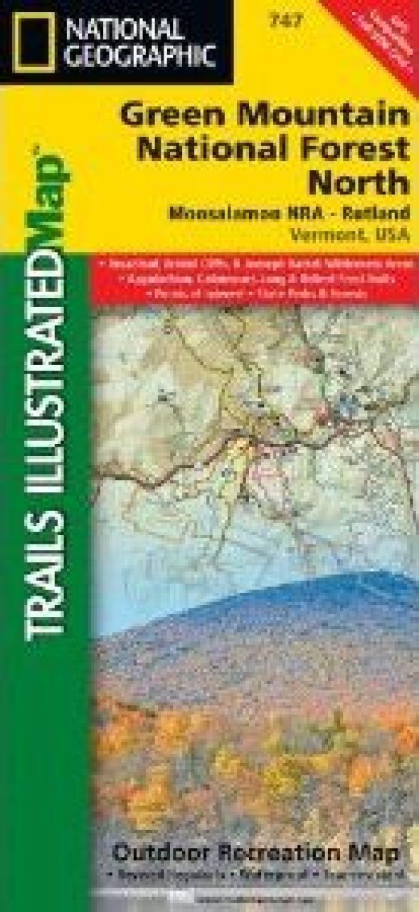 Vermont: Map for Green Mountains N.F., Moosalamoo NRA/Rutland | NHBS ...