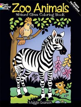 Zoo Animals Stained Glass Coloring Book | NHBS Academic & Professional ...